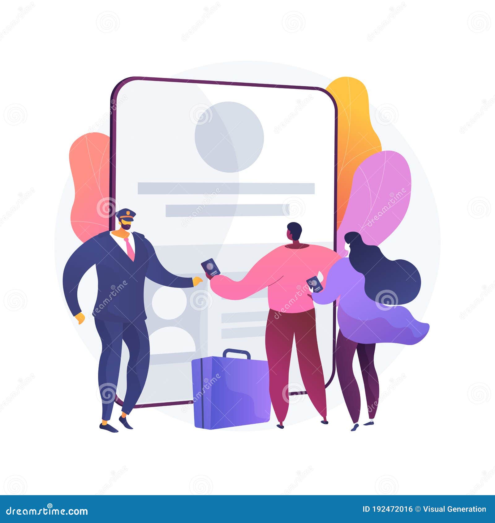 Immigration Check Mark Word Cloud Collage, Concept Background Stock ...