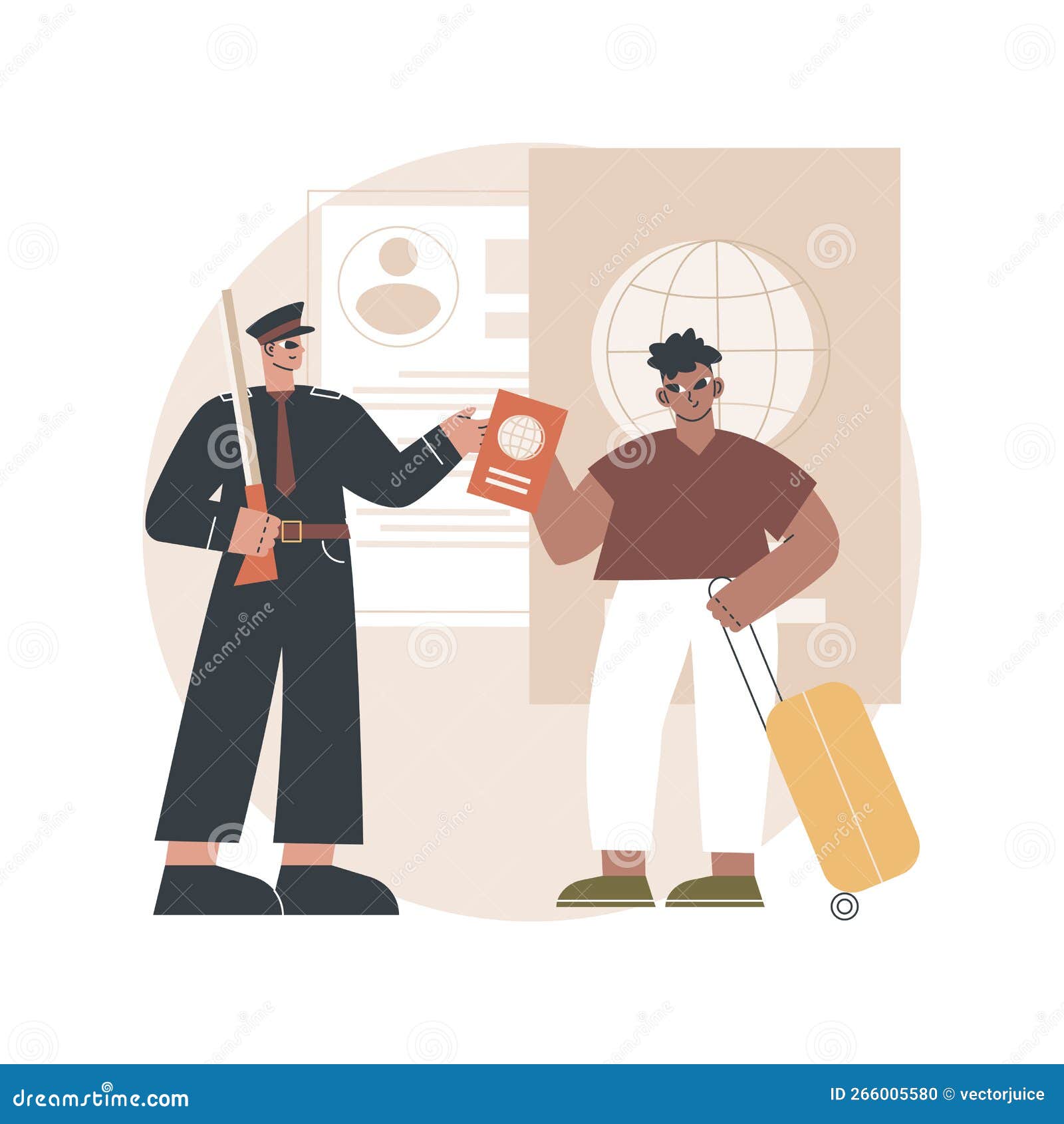 Migration Control Abstract Concept Vector Illustration Stock Vector ...