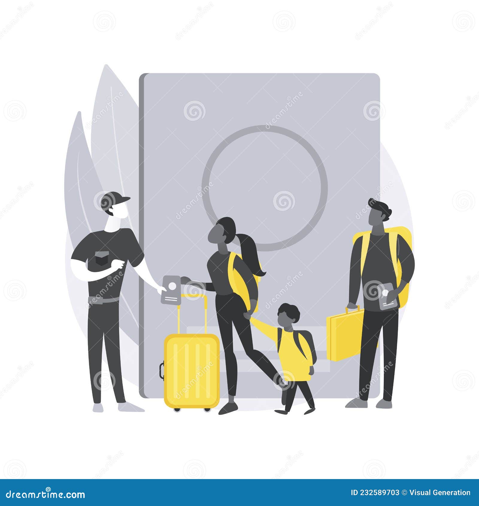Migration Control Abstract Concept Vector Illustration. Stock Vector ...