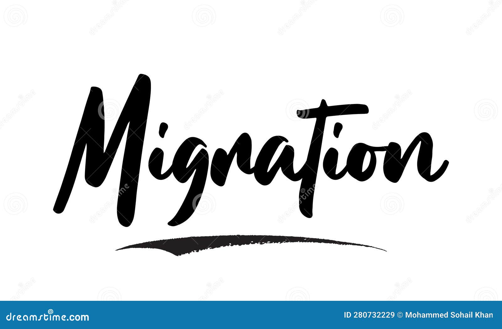 Migration Elegant Bold Typography Text Lettering Vector Design Quote ...