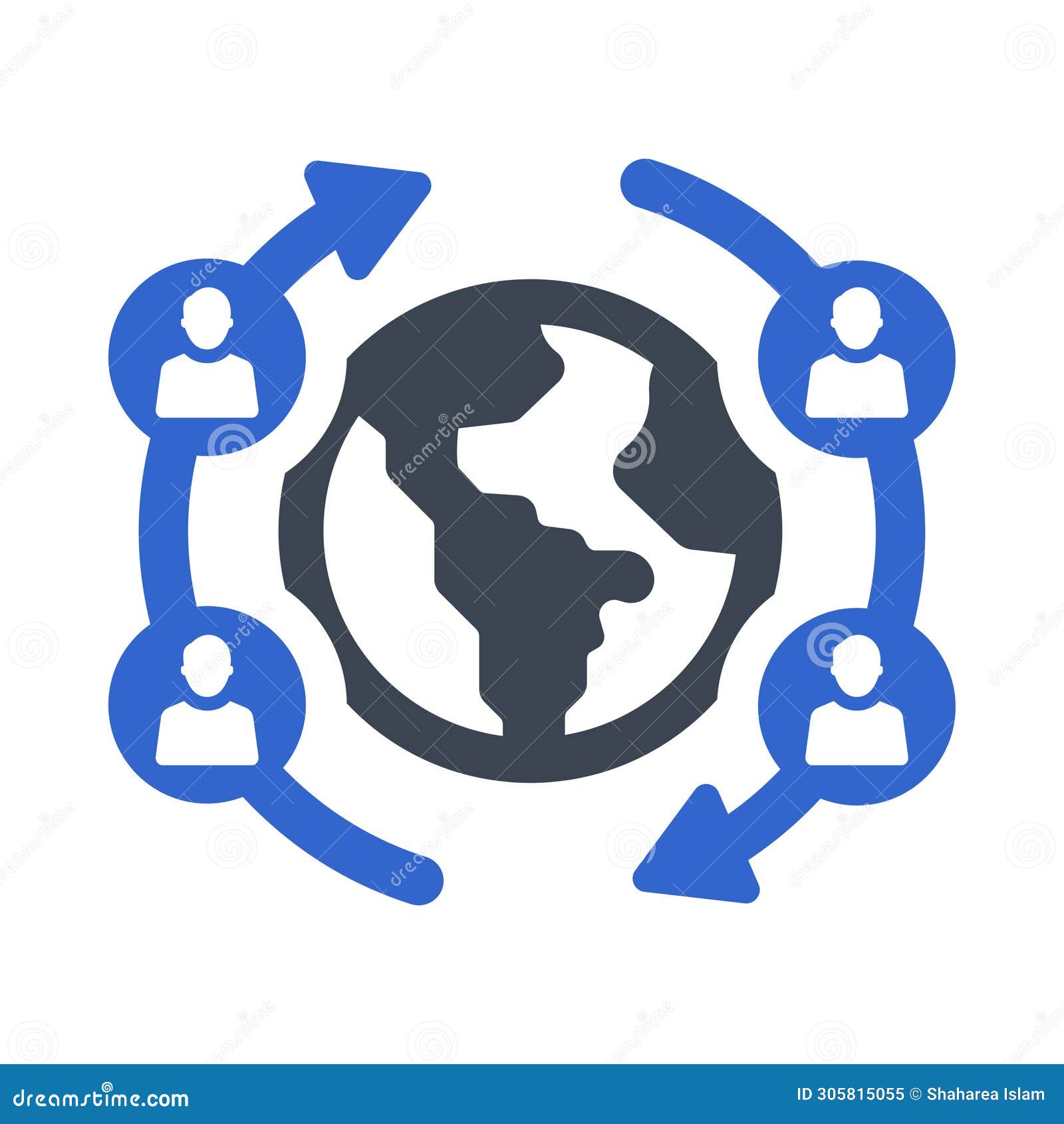 Migration Icon stock vector. Illustration of refugee - 305815055