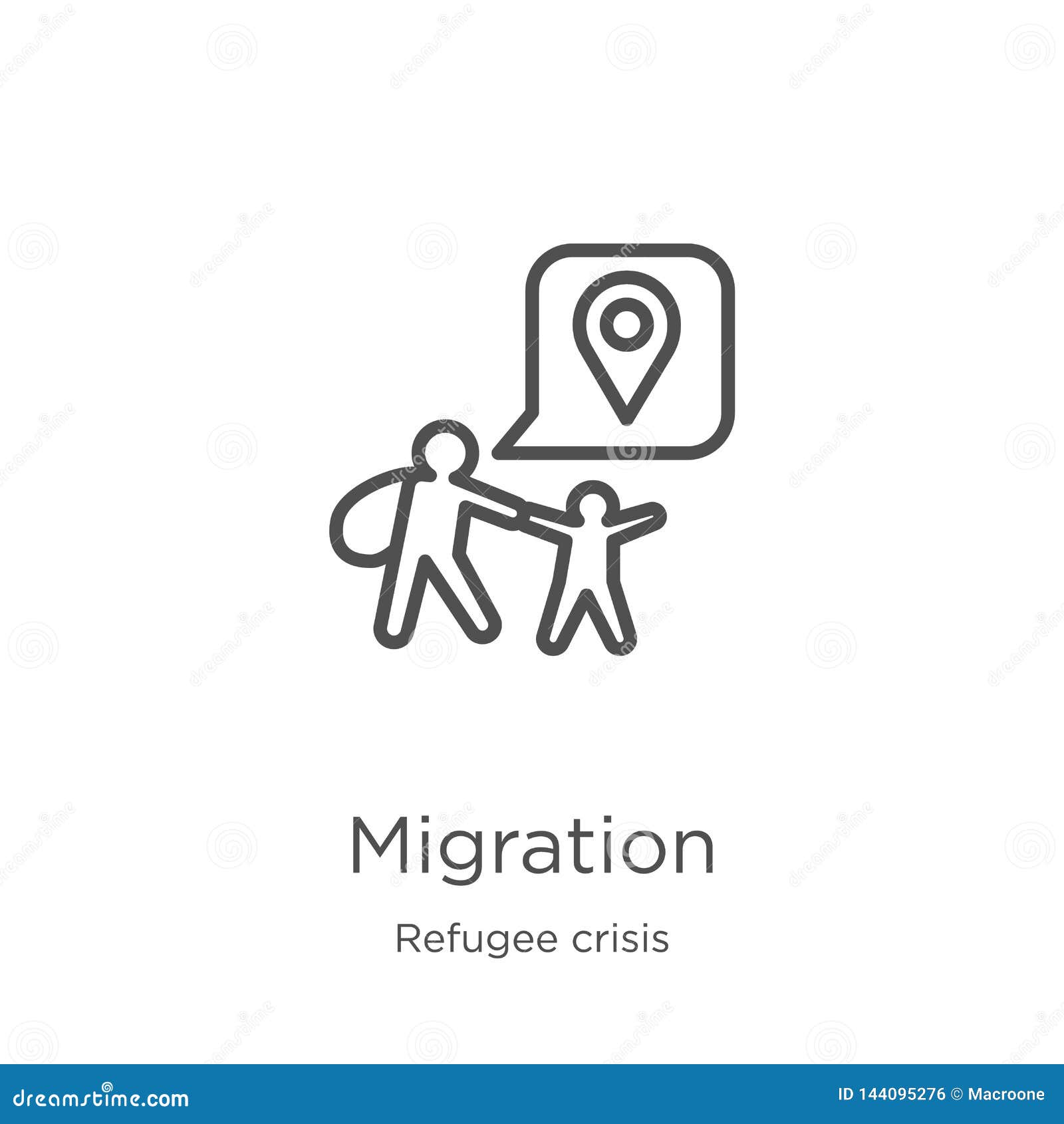 Migration Icon Vector From Refugee Crisis Collection Thin Line