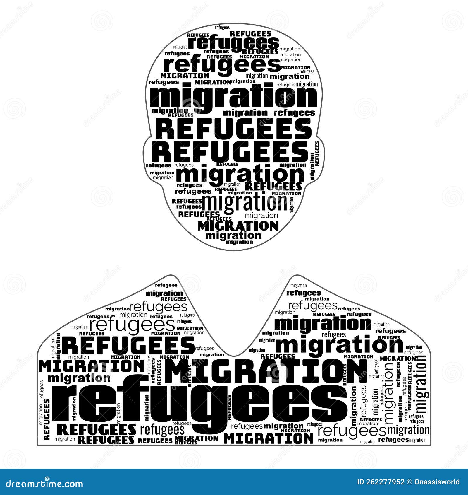 Migration Refugees Text Illustration Background Header Stock ...