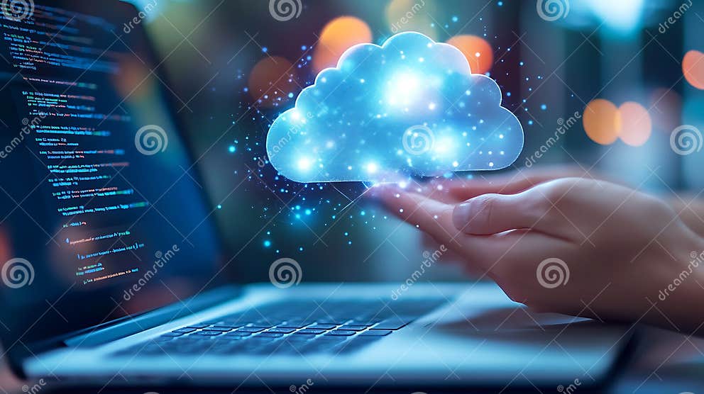 Migration To Cloud Computing Workshop, Businesses Learning To Transfer Data Stock Illustration ...