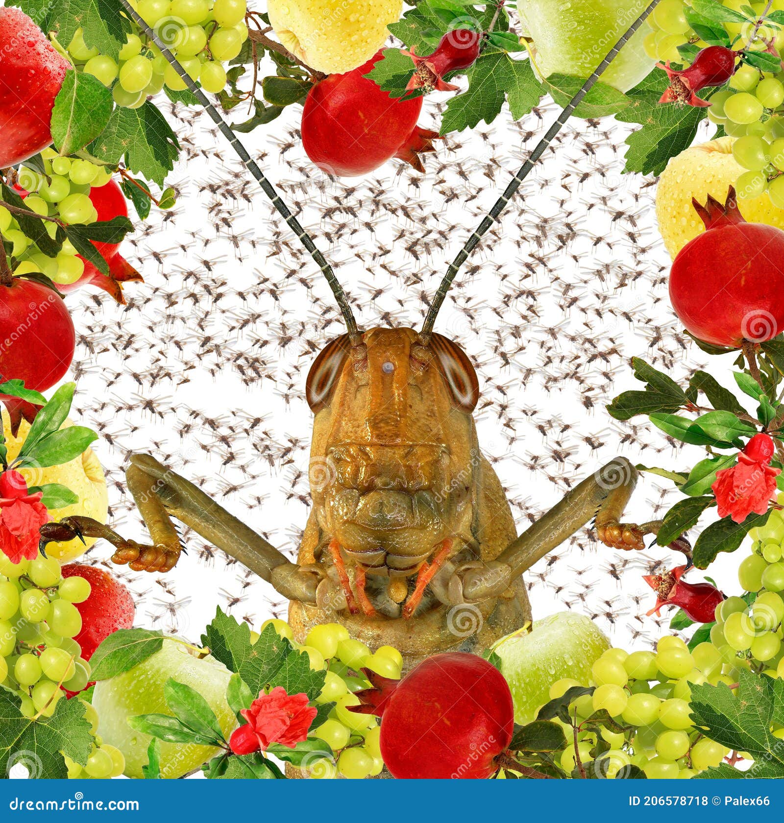 Migratory Locust in Front of Locusta Migratoria Swarm , Peeks Out of ...