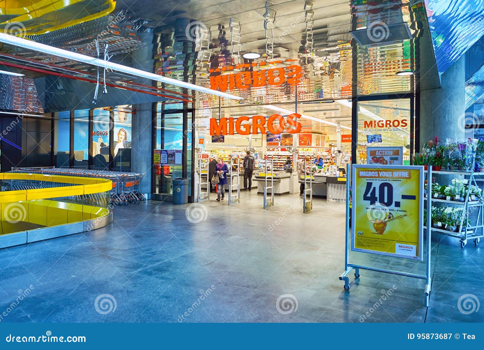 Migros redaktionelles stockfotografie. Bild von geöffnet - 95873687