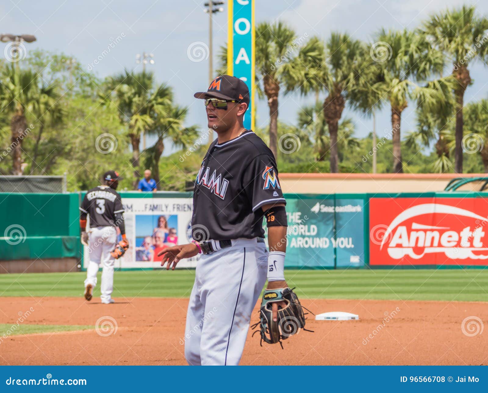 Miguel Rojas Miami Marlins 2017 Baseball Editorial Stock Photo - Image ...