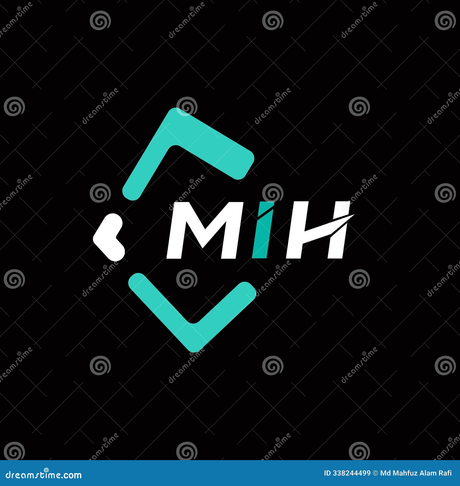 MIH Creative Minimalist Letter Logo. MIH Unique Vector Initials ...