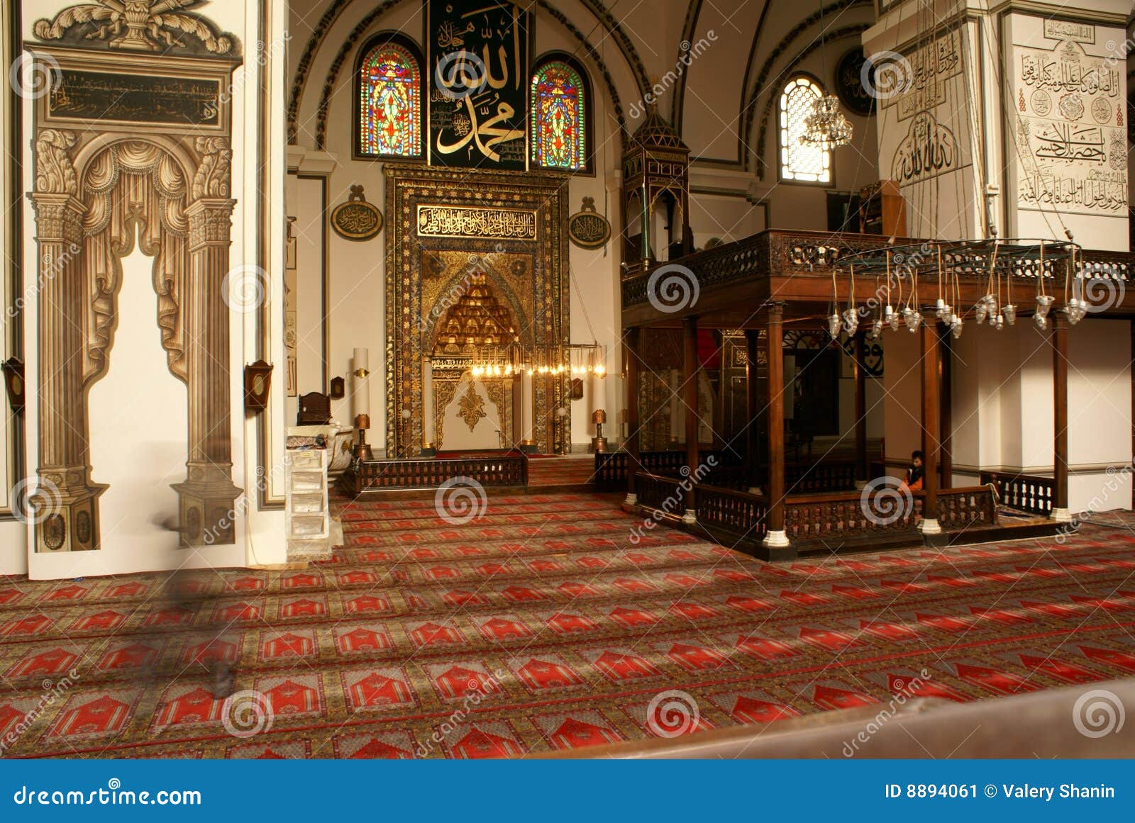 Mihrab and wall in mosque stock image. Image of inside - 8894061