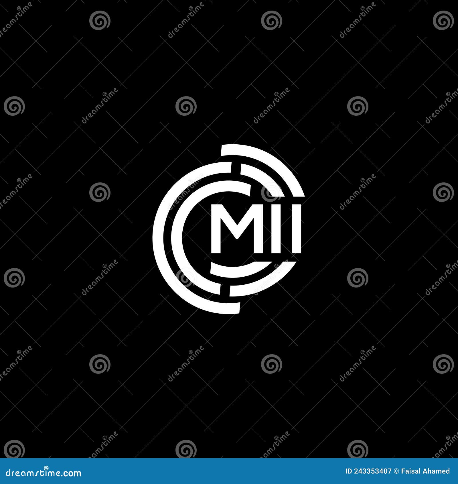 MII Letter Logo Design. MII Monogram Initials Letter Logo Concept Stock ...