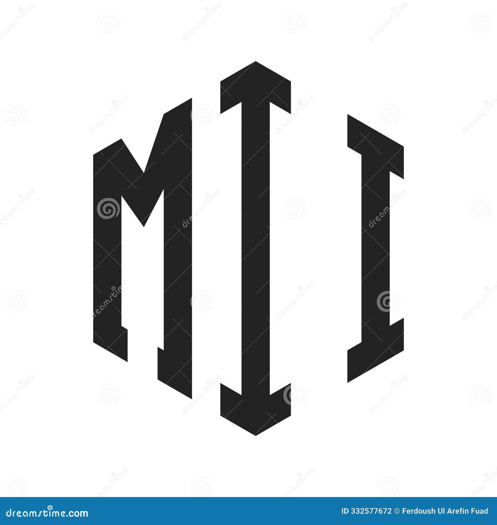 MII Logo Design. Initial Letter MII Monogram Logo Using Hexagon Shape ...
