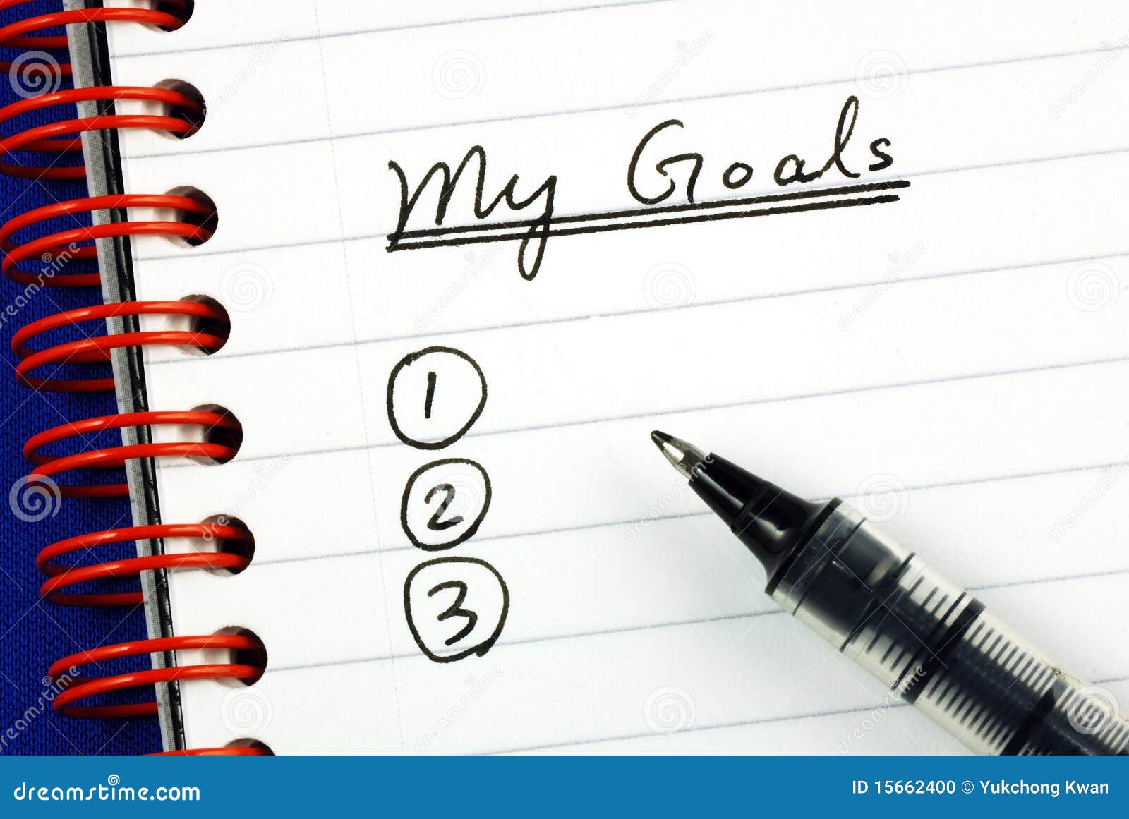 Mijn doelstellingen lijst stock foto. Image of resolutie - 15662400
