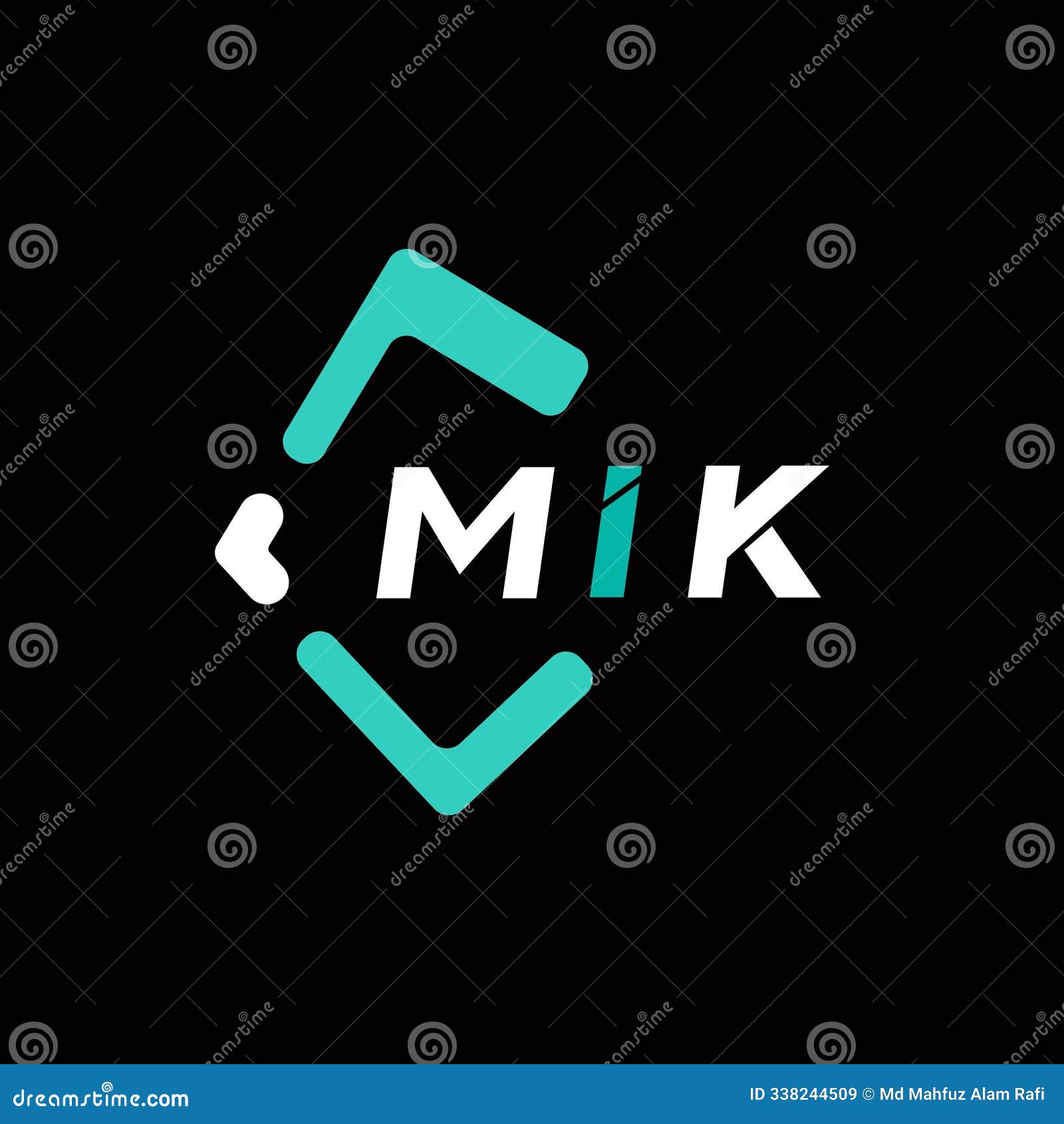 MIK Creative Minimalist Letter Logo. MIK Unique Vector Initials ...