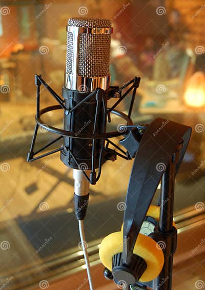 Mike stock photo. Image of music, microphone, stand, cans - 999726