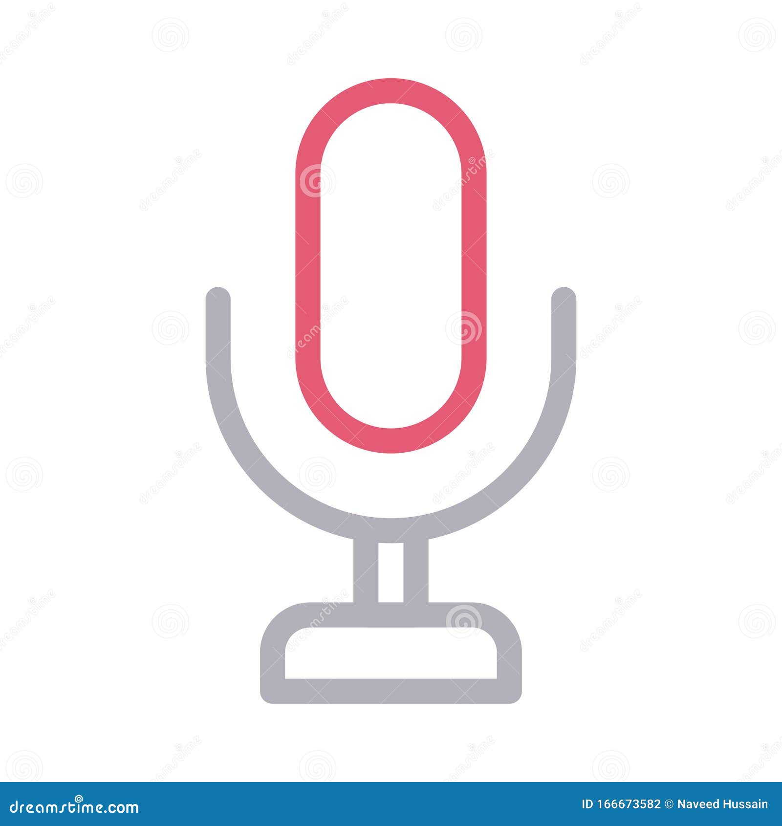 Mike Vector Color Line Icon Stock Illustration - Illustration of radio ...