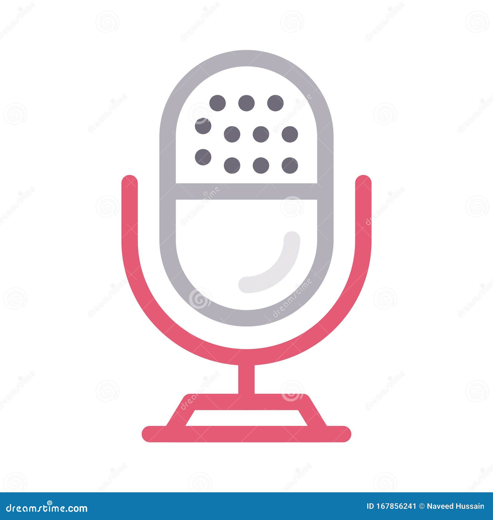 Mike Vector Color Line Icon Stock Illustration - Illustration of ...