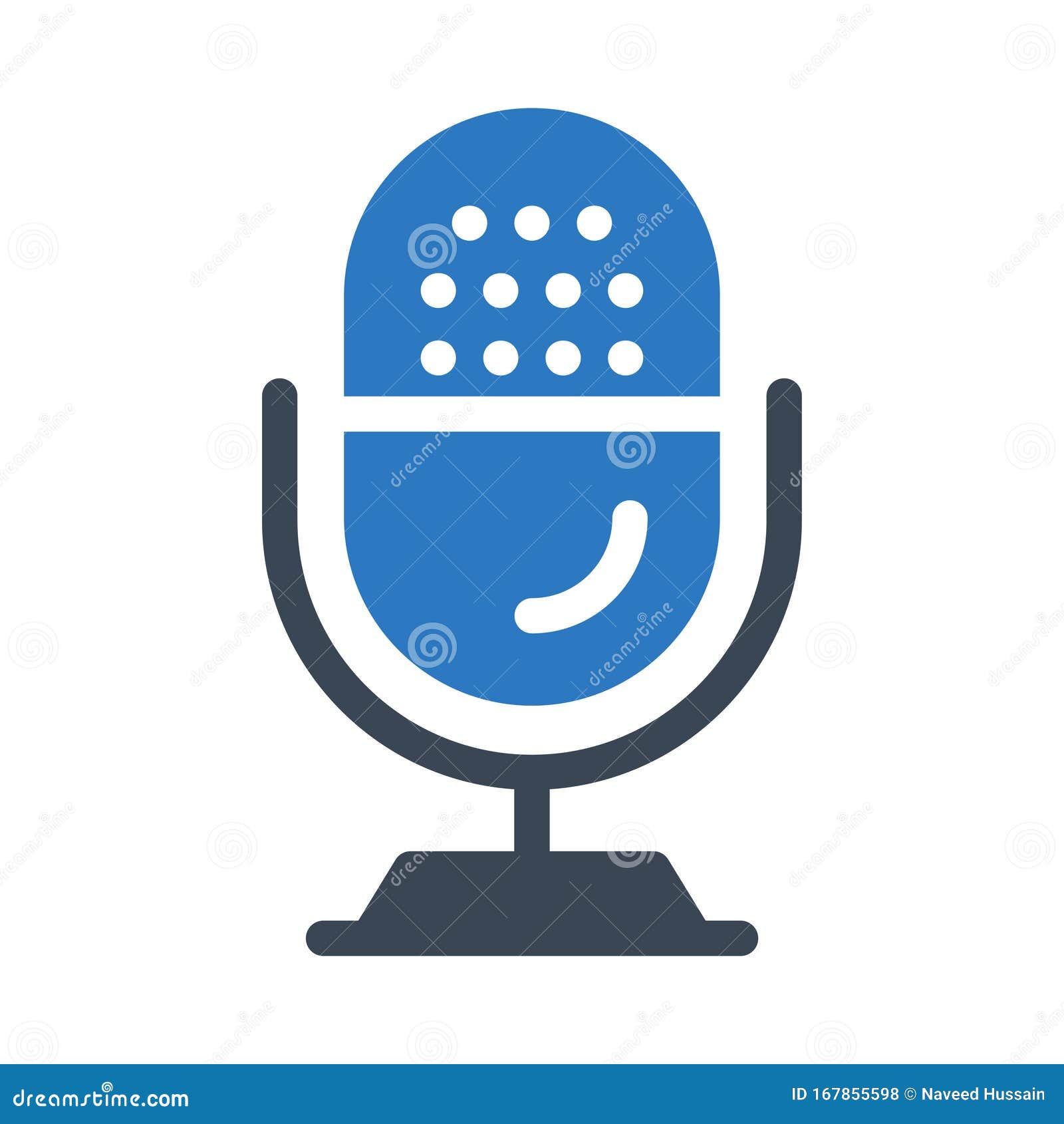 Mike Vector Glyph Color Icon Stock Illustration - Illustration of ...