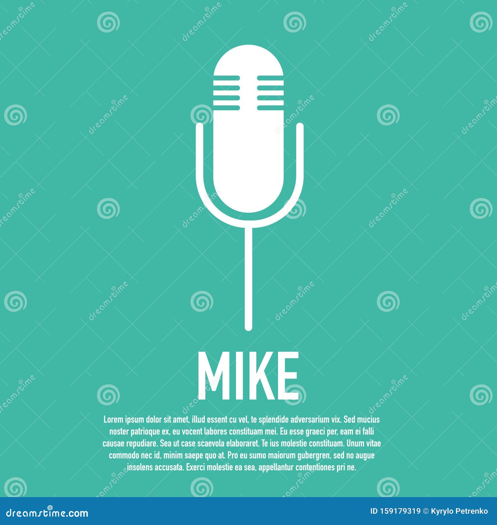 Mike Isolated Icon on the Stand Vector Stock Vector - Illustration of ...