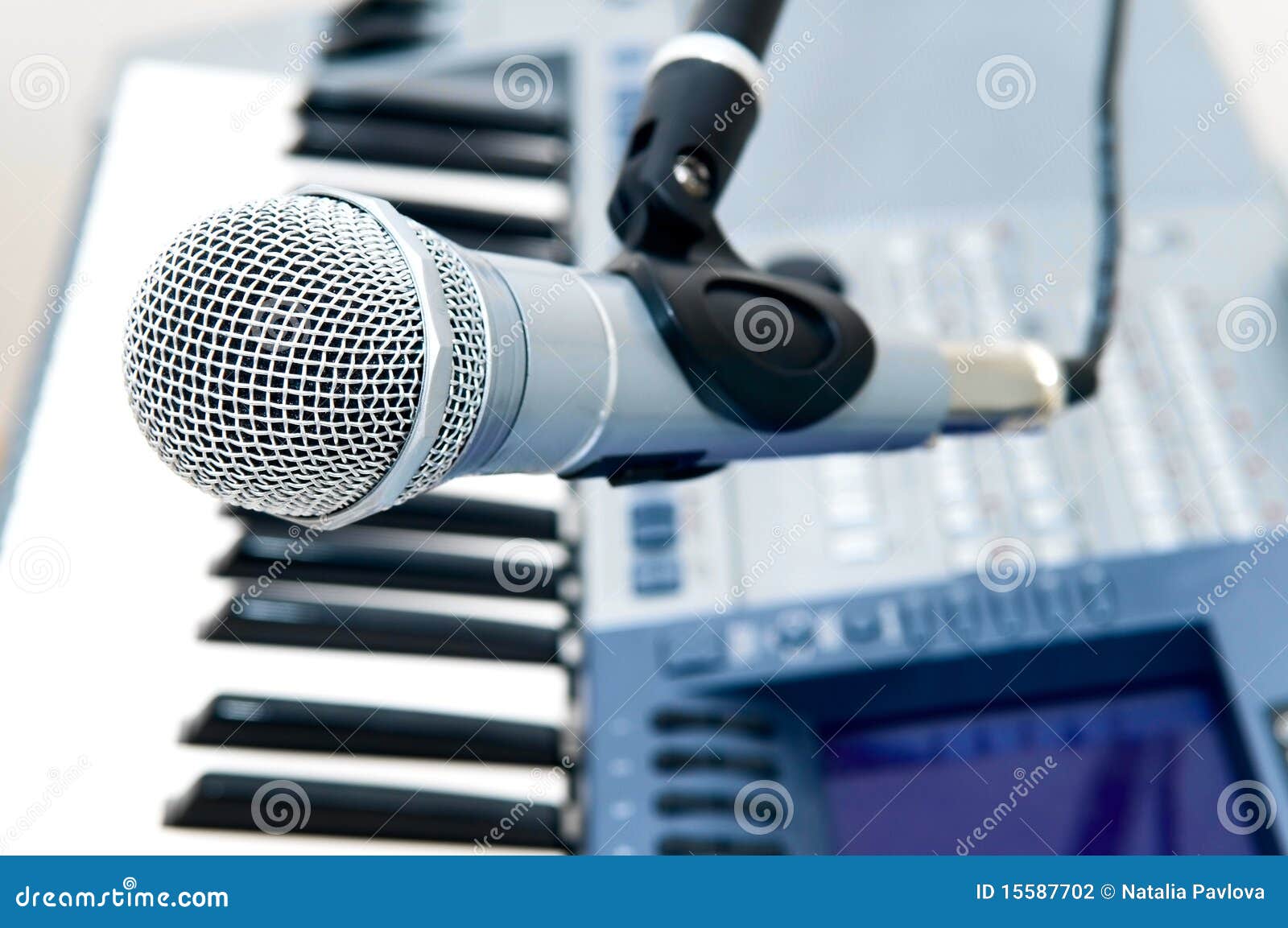 Mike and keyboard stock photo. Image of equipment, digital - 15587702