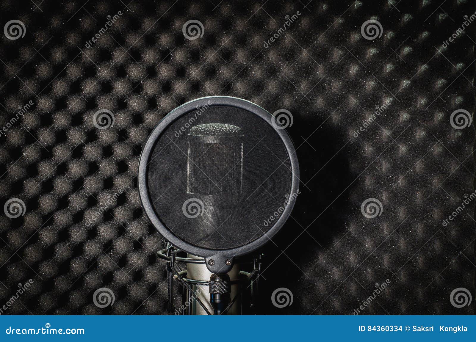 Mike Recording Studio on a Black Background. Stock Photo - Image of ...