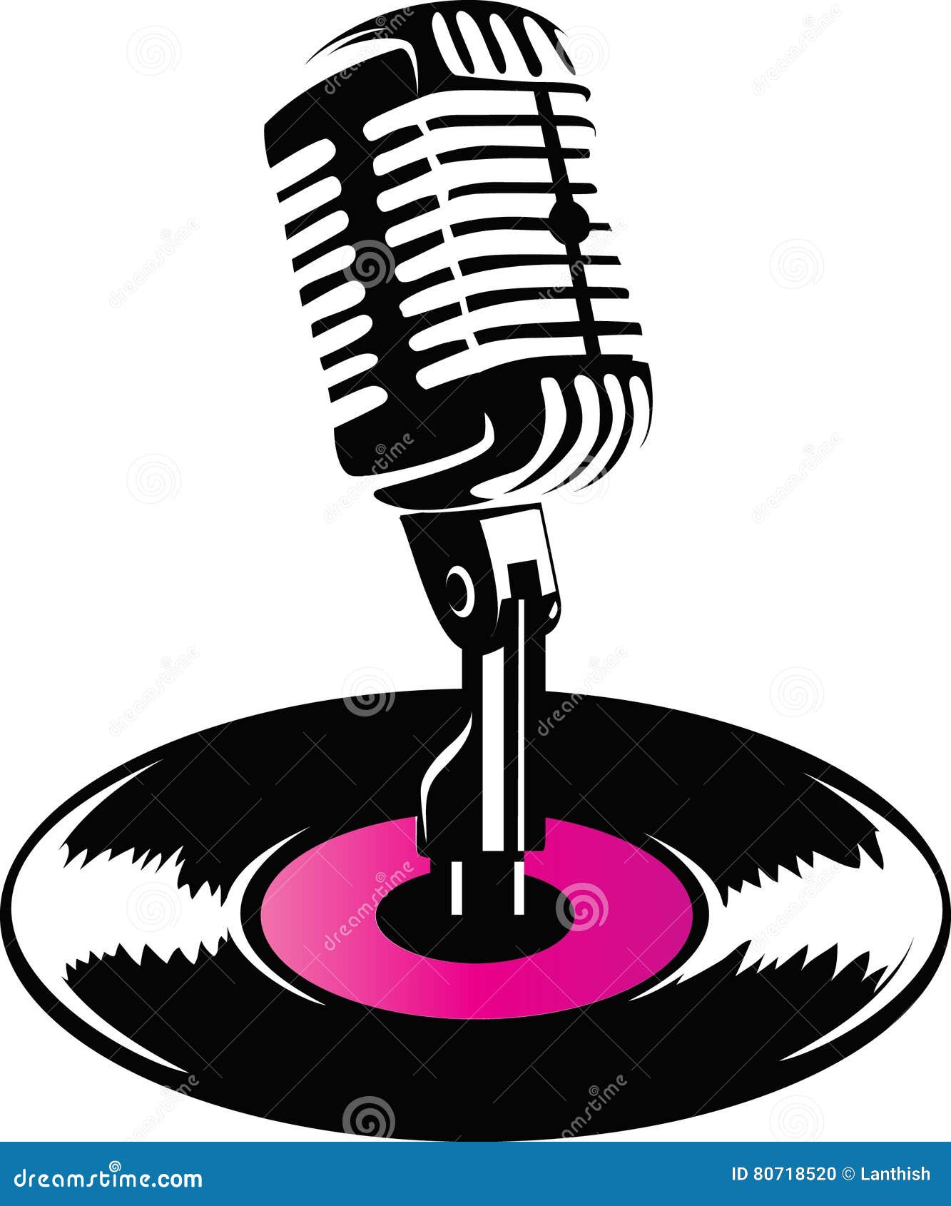 Mike and track stock vector. Illustration of colour, joker - 80718520