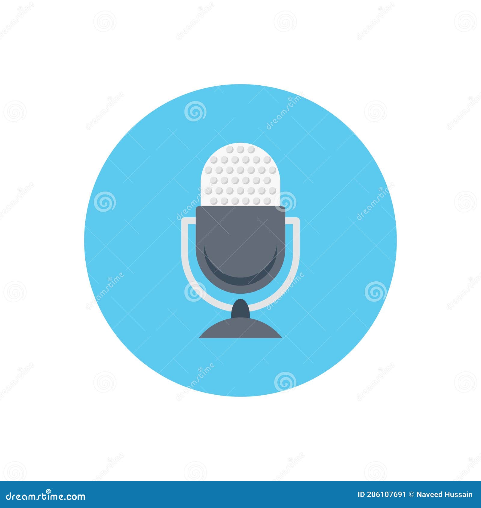 Mike stock vector. Illustration of audio, media, karaoke - 206107691
