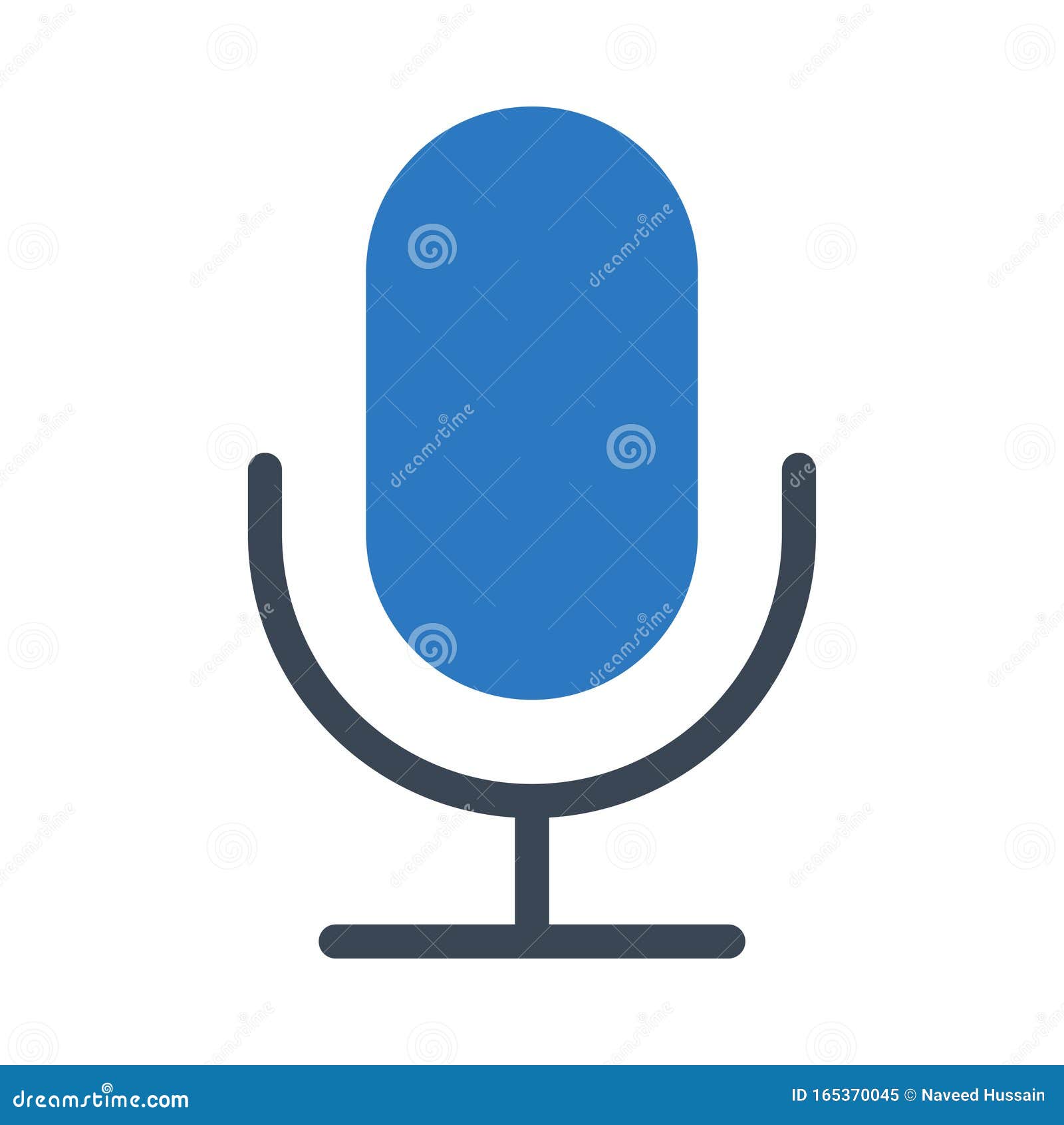 Mike Vector Glyph Color Icon Stock Vector - Illustration of sing ...