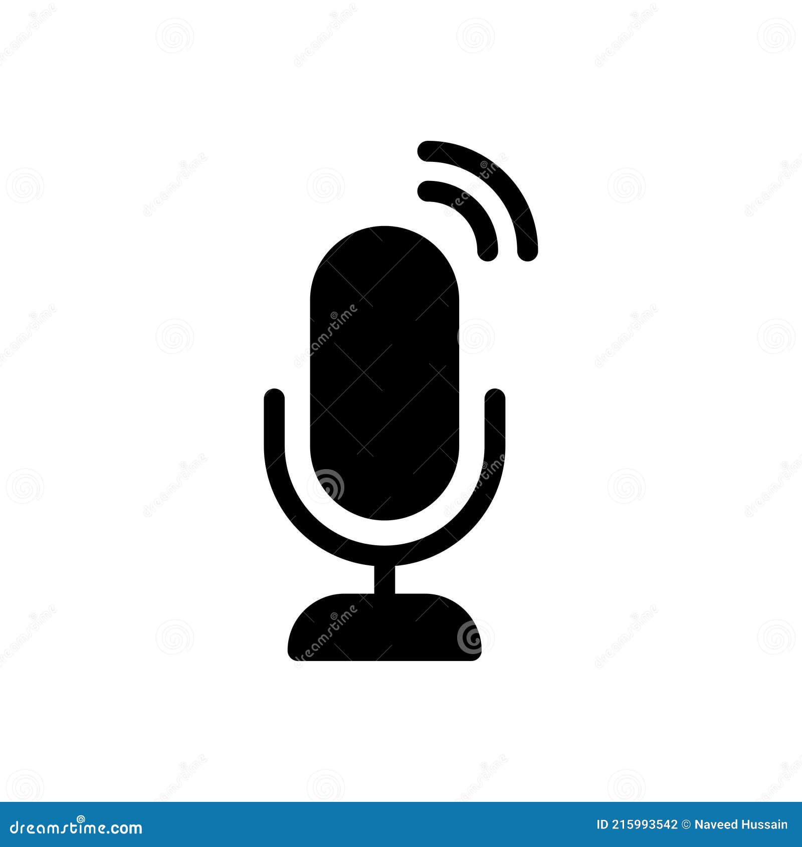 Mike stock vector. Illustration of media, retro, technology - 215993542