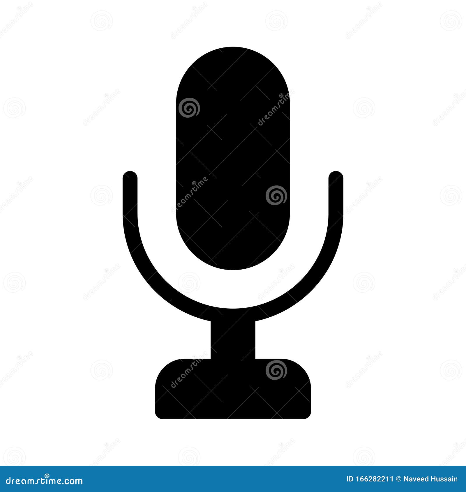 Mike Vector Glyph Flat Icon Stock Illustration - Illustration of ...