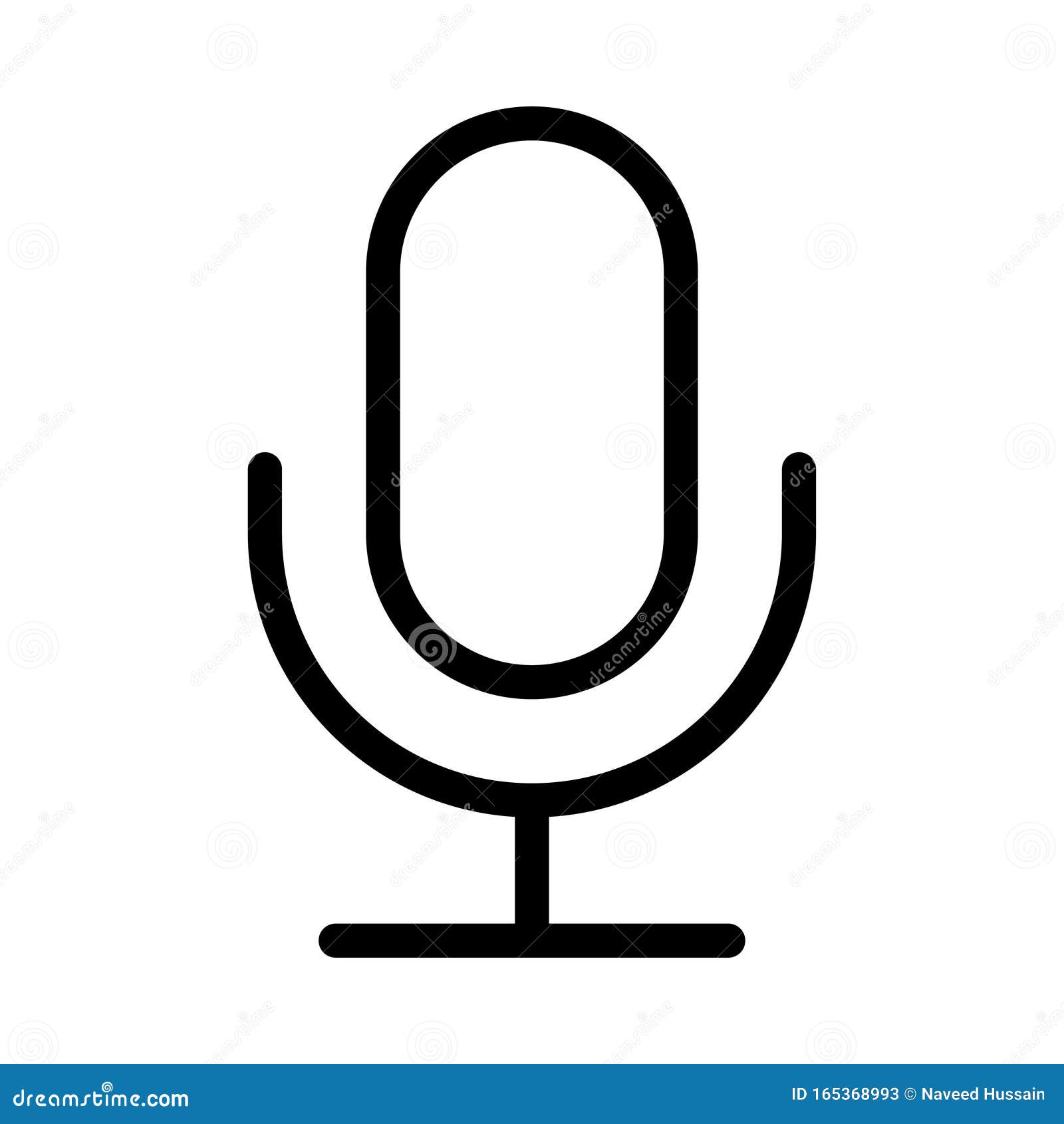 Mike vector thin line icon stock vector. Illustration of performance ...