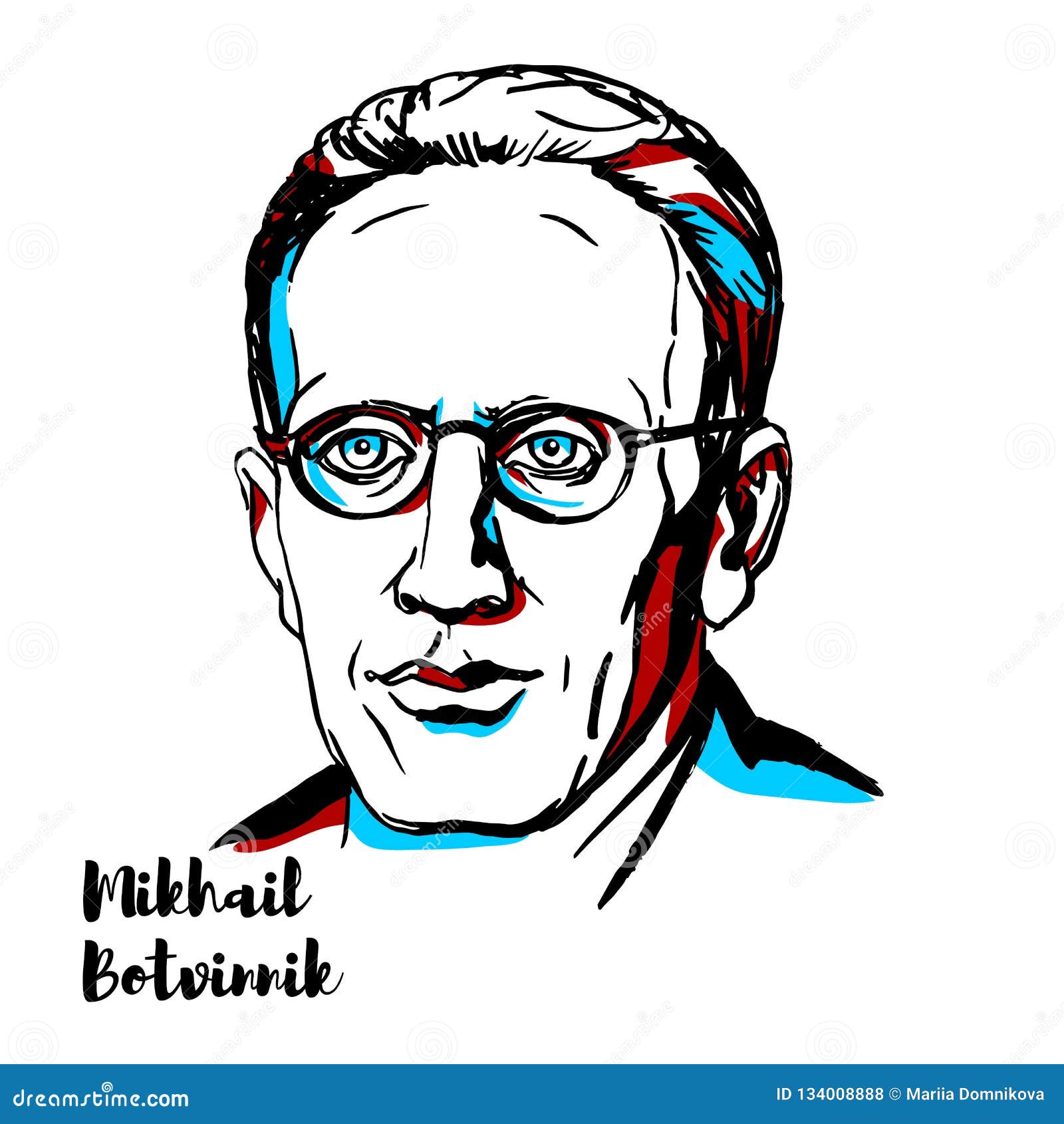 Mikhail Botvinnik Portrait foto de archivo editorial. Ilustración de ...