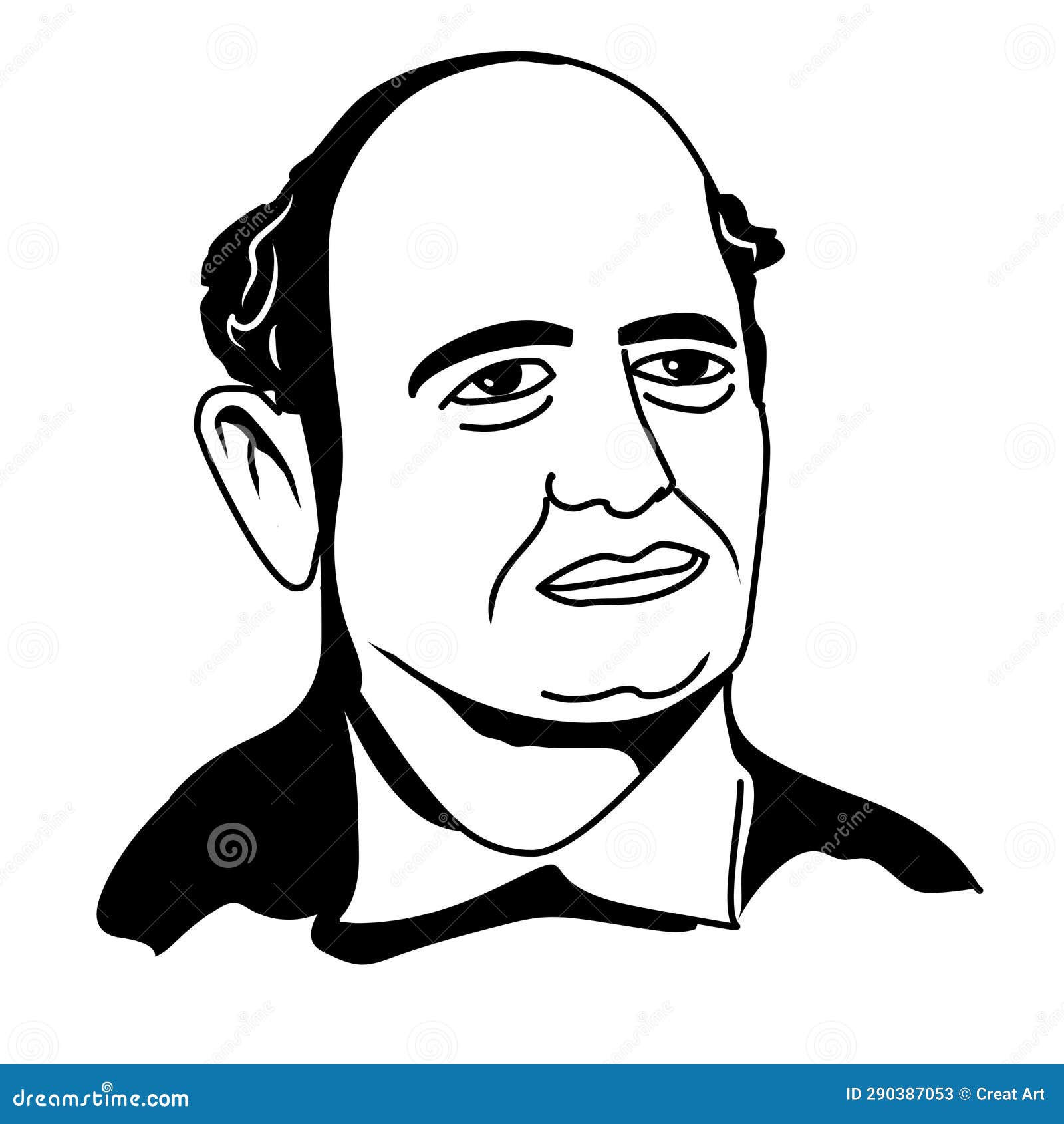Mikhail Gorbachev Vector Portrait Stock Illustration - Illustration of ...