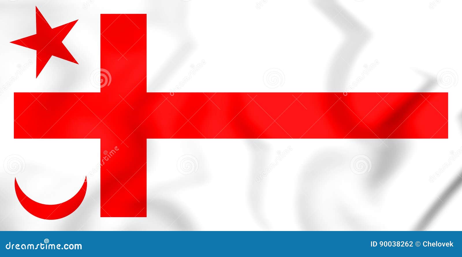 Mikmaq State Flag. 3D Illustration Stock Illustration - Illustration of ...