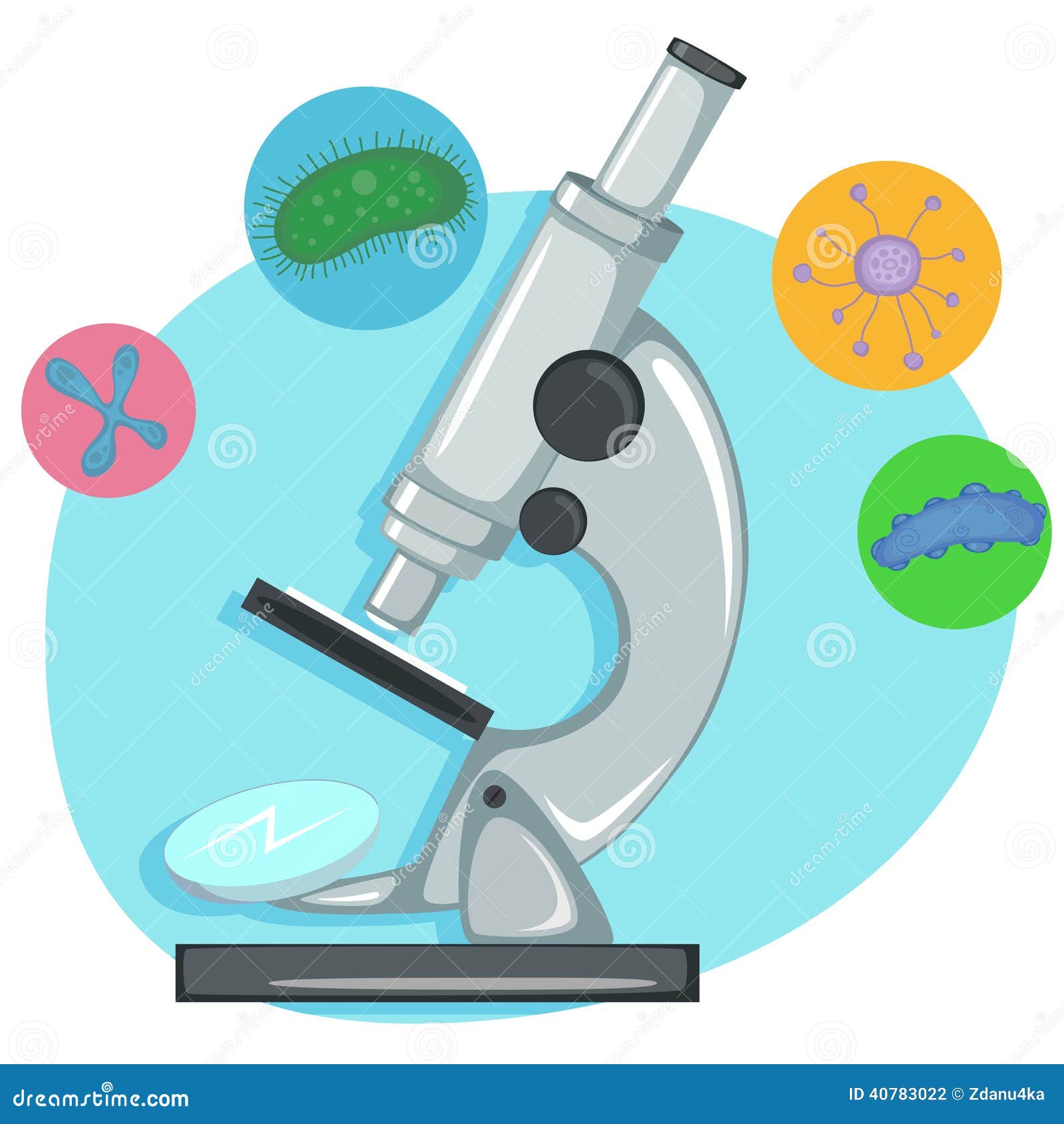 Mikroskop vektor abbildung. Illustration von wissenschaft - 40783022