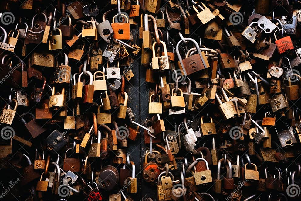 Mil Bloqueos Y Fondo De Claves Stock de ilustración - Ilustración de ...