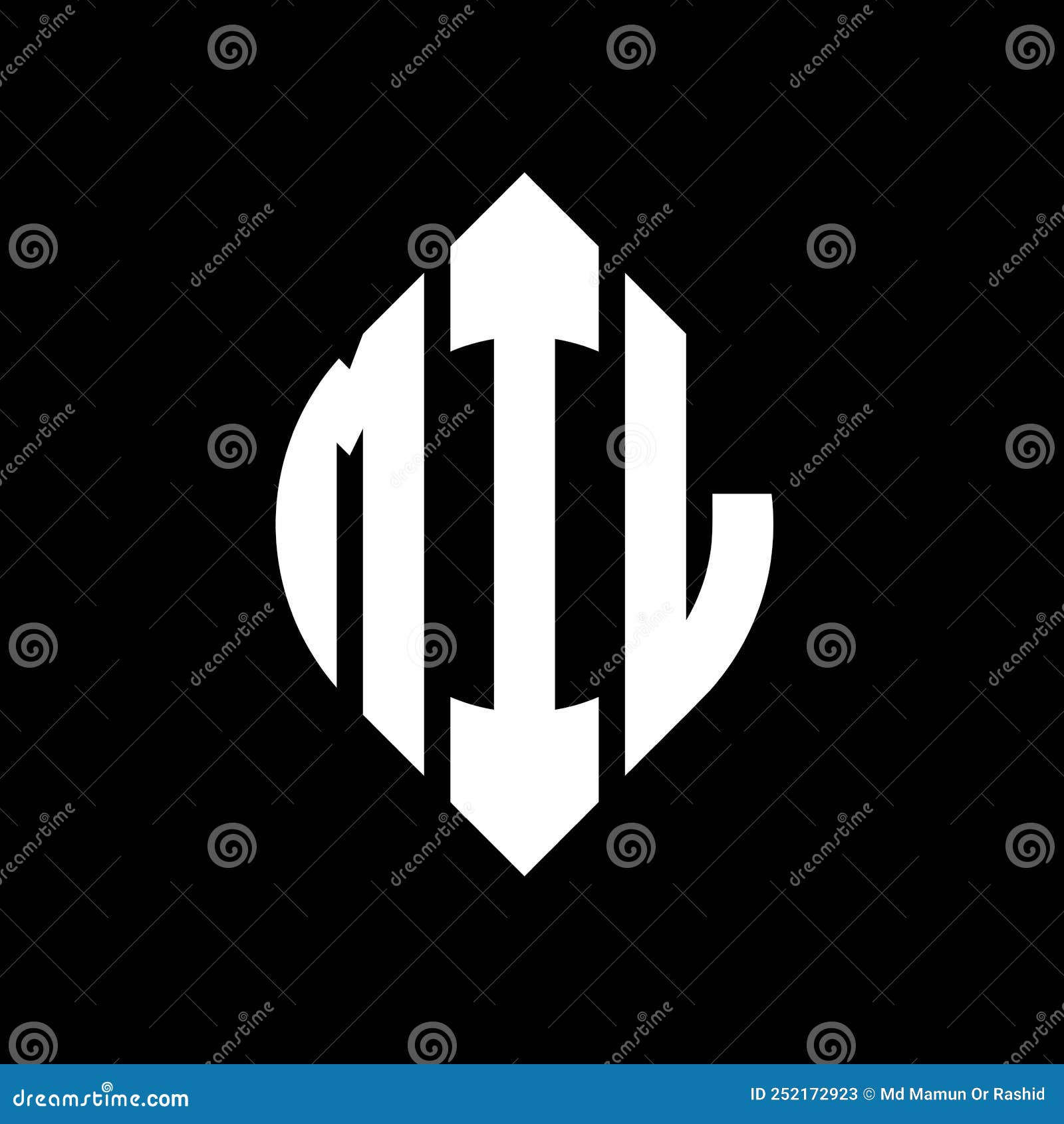 MIL Circle Letter Logo Design with Circle and Ellipse Shape. MIL ...