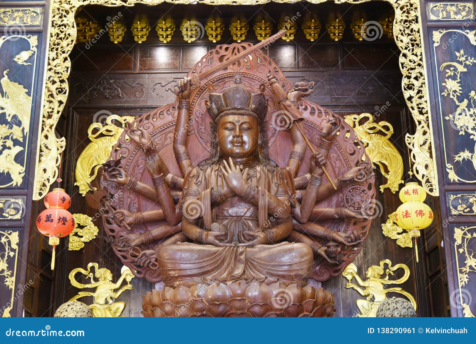 Mil Estatuas De Buddha De Las Manos Imagen de archivo - Imagen de budas ...