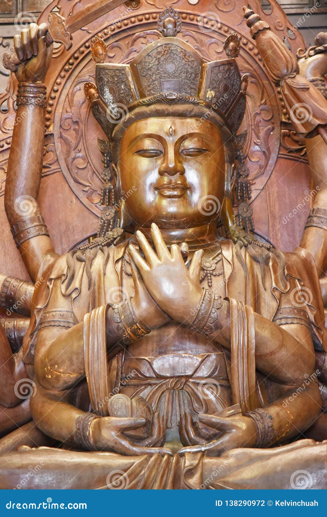 Mil Estatuas De Buddha De Las Manos Foto de archivo - Imagen de hong ...