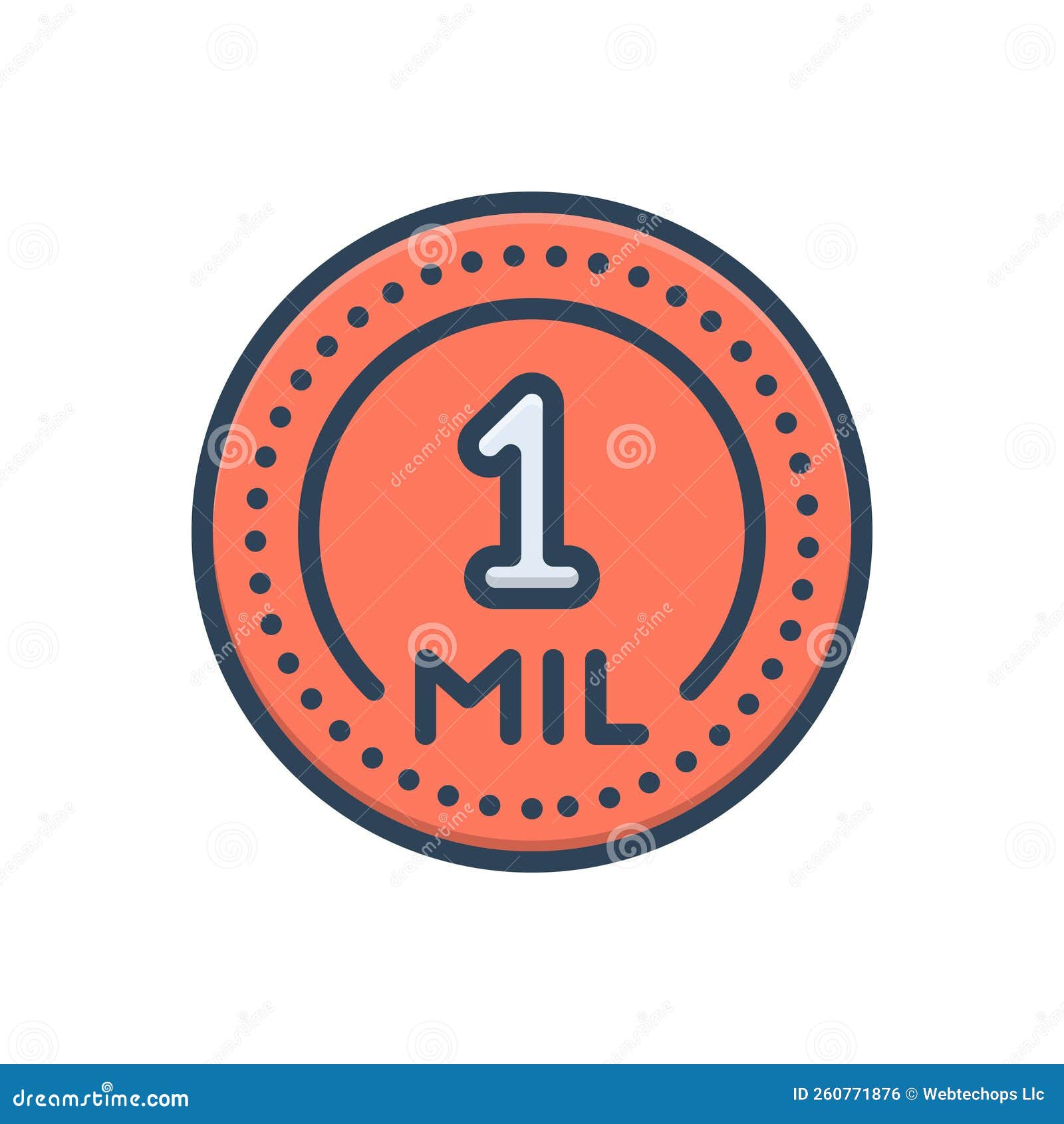 Color Illustration Icon for Mil, One Million and Followers Stock ...