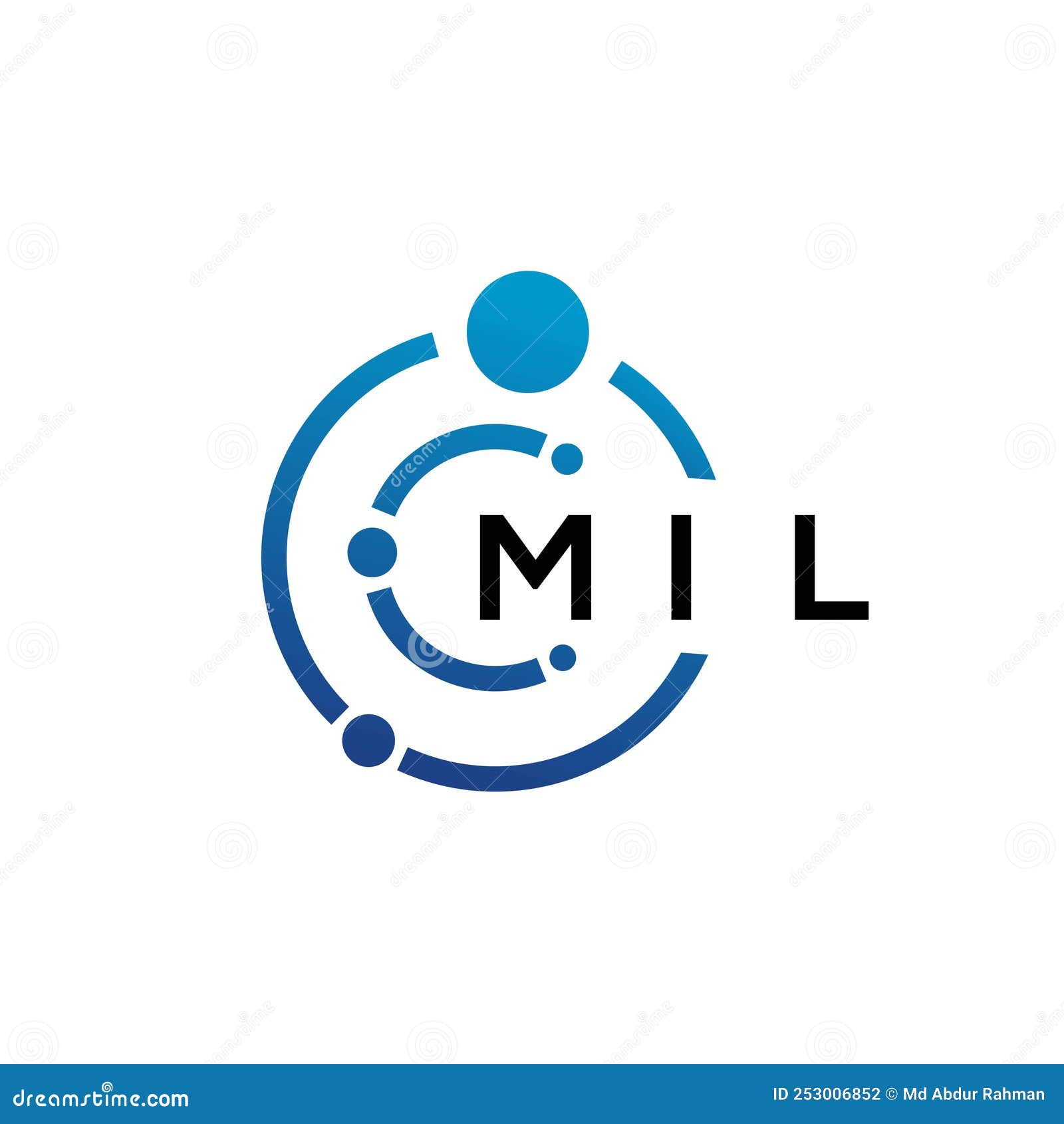 MIL Letter Technology Logo Design On White Background. MIL Creative ...