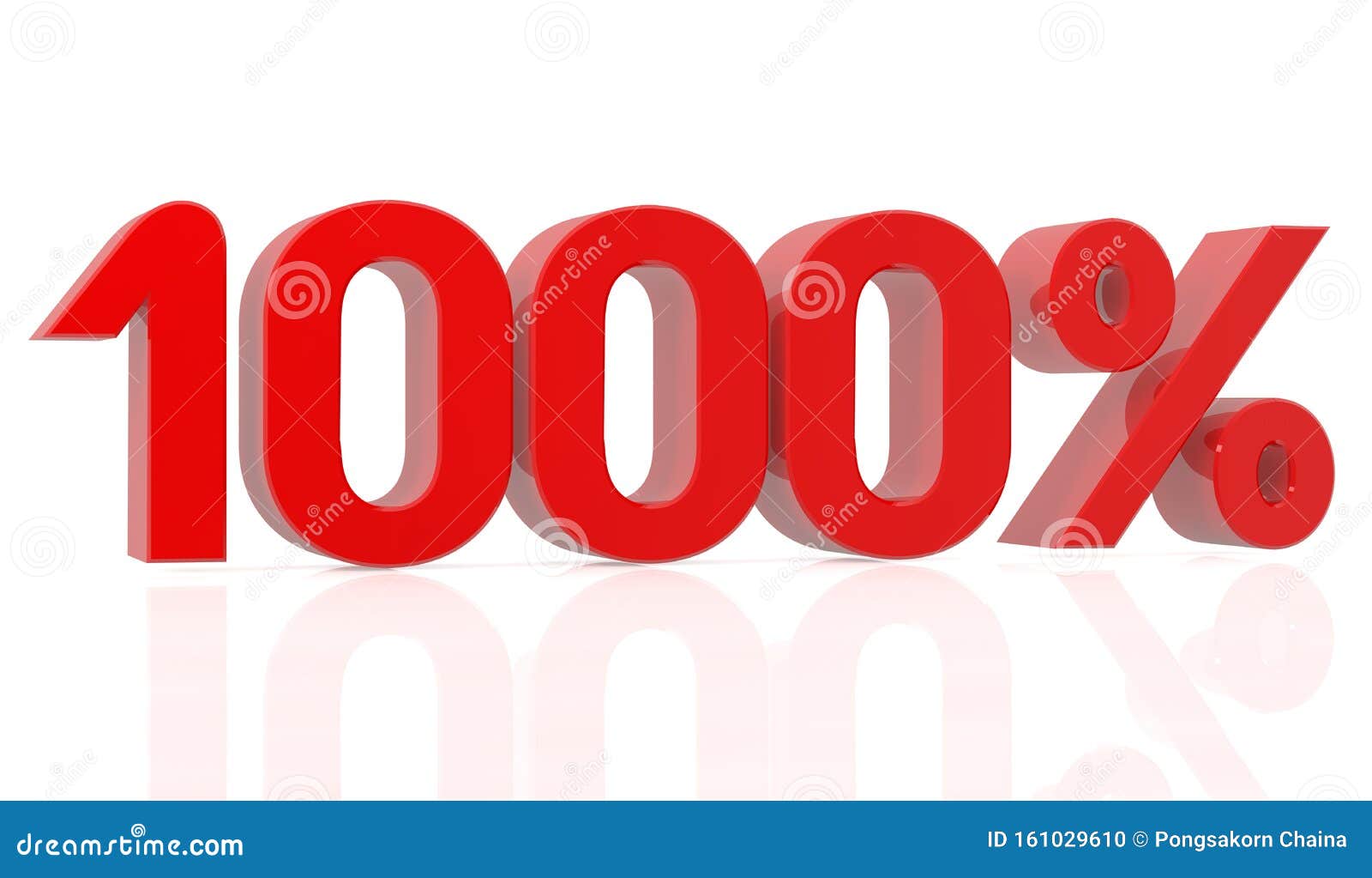 Mil por ciento 3D stock de ilustración. Ilustración de oferta - 161029610