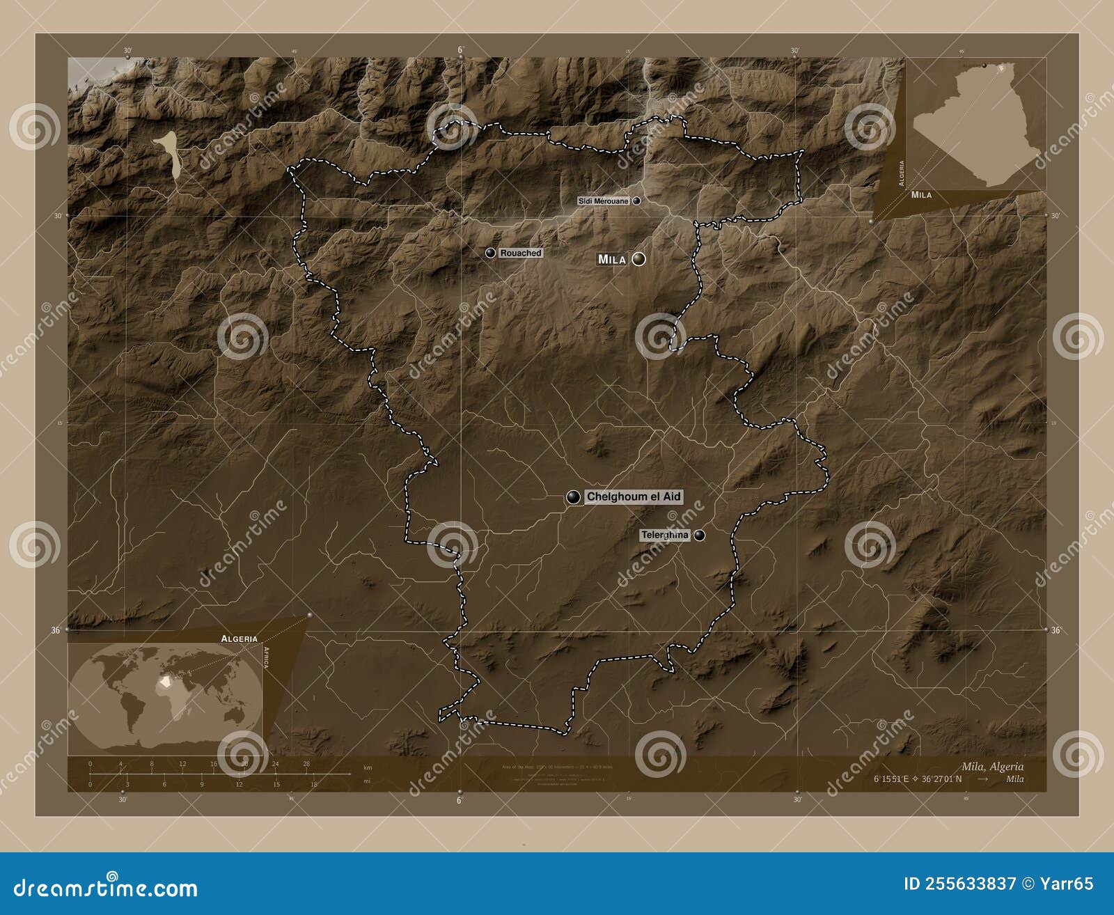 Mila, Algeria. Sepia. Labelled Points of Cities Stock Image - Image of ... Mila, Algeria. Sepia. Labelled Points of Cities Stock Image - Image of ...