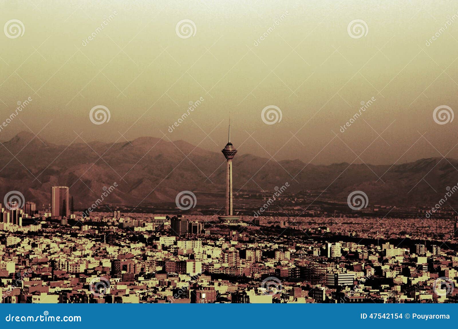 Milad Tower stock photo. Image of middle, golden, tourist - 47542154