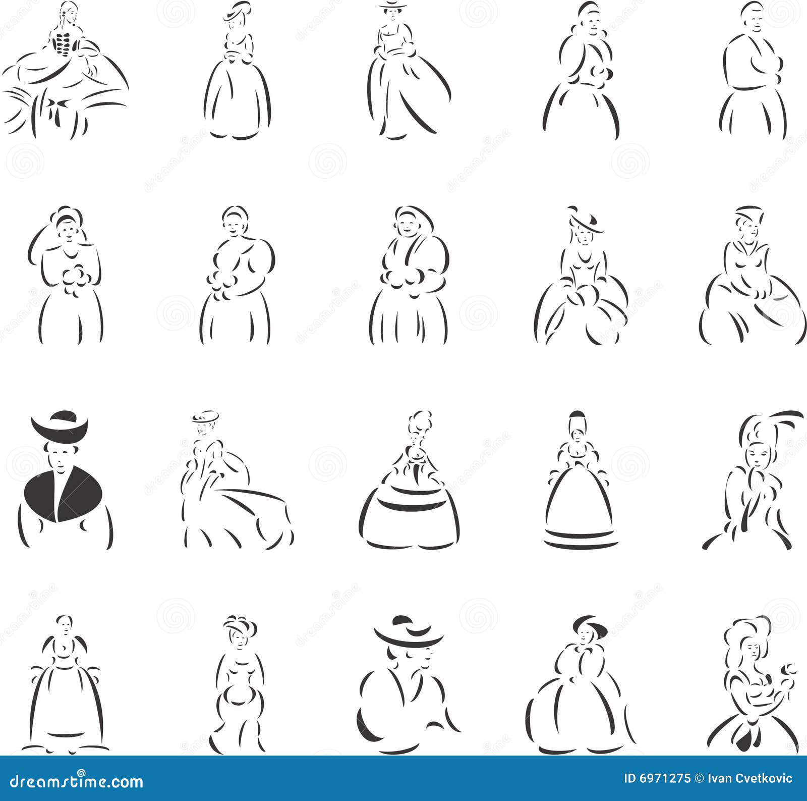 Miladis ilustración del vector. Ilustración de hembra - 6971275