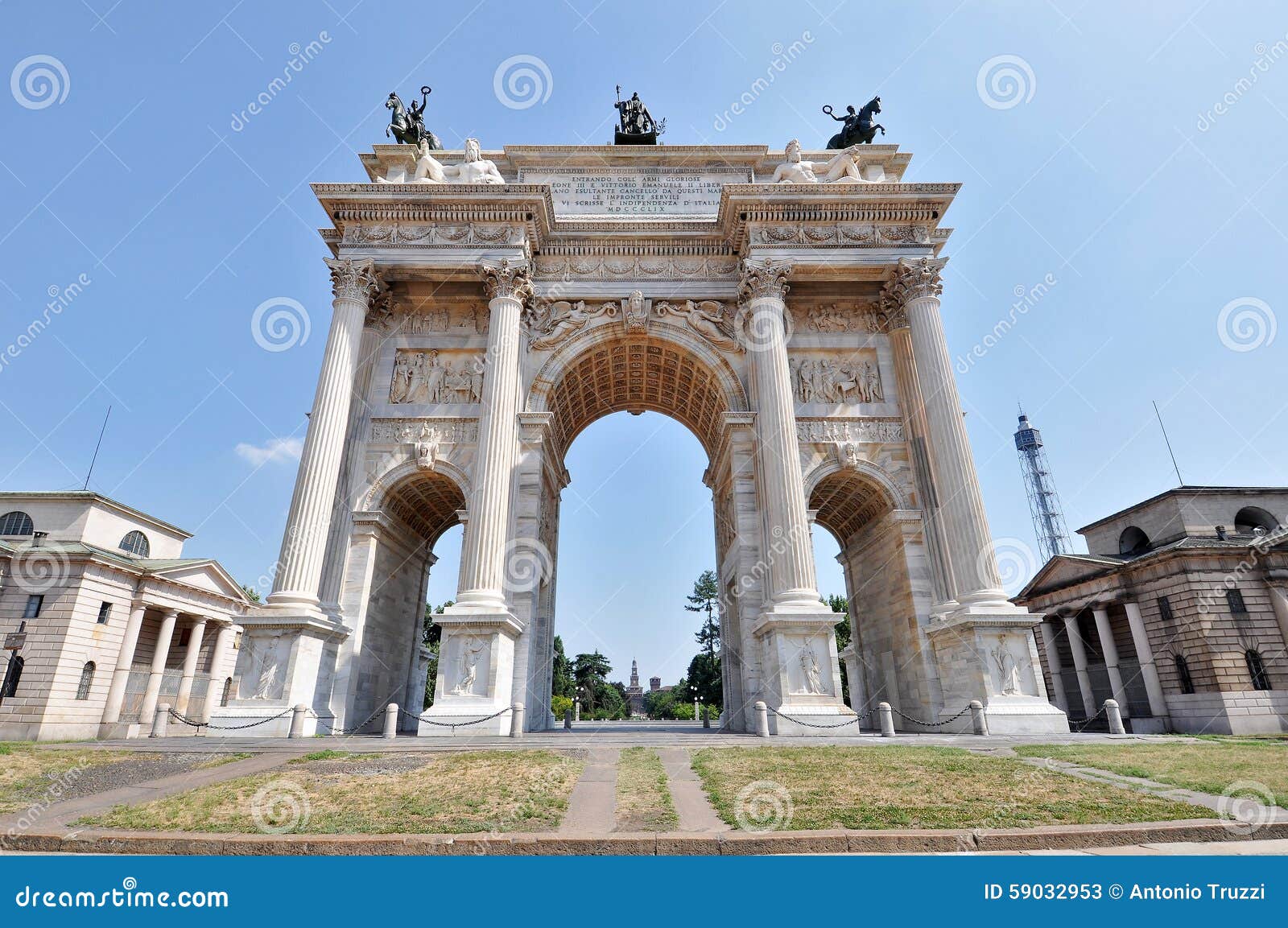 Milan - Arch of Peace stock image. Image of memorial - 59032953