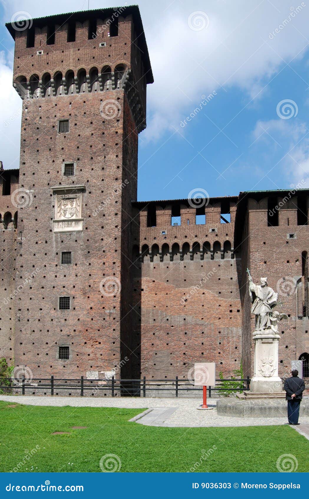Milan - Castello Sforzesco, Sforza Castle Stock Image - Image of ...