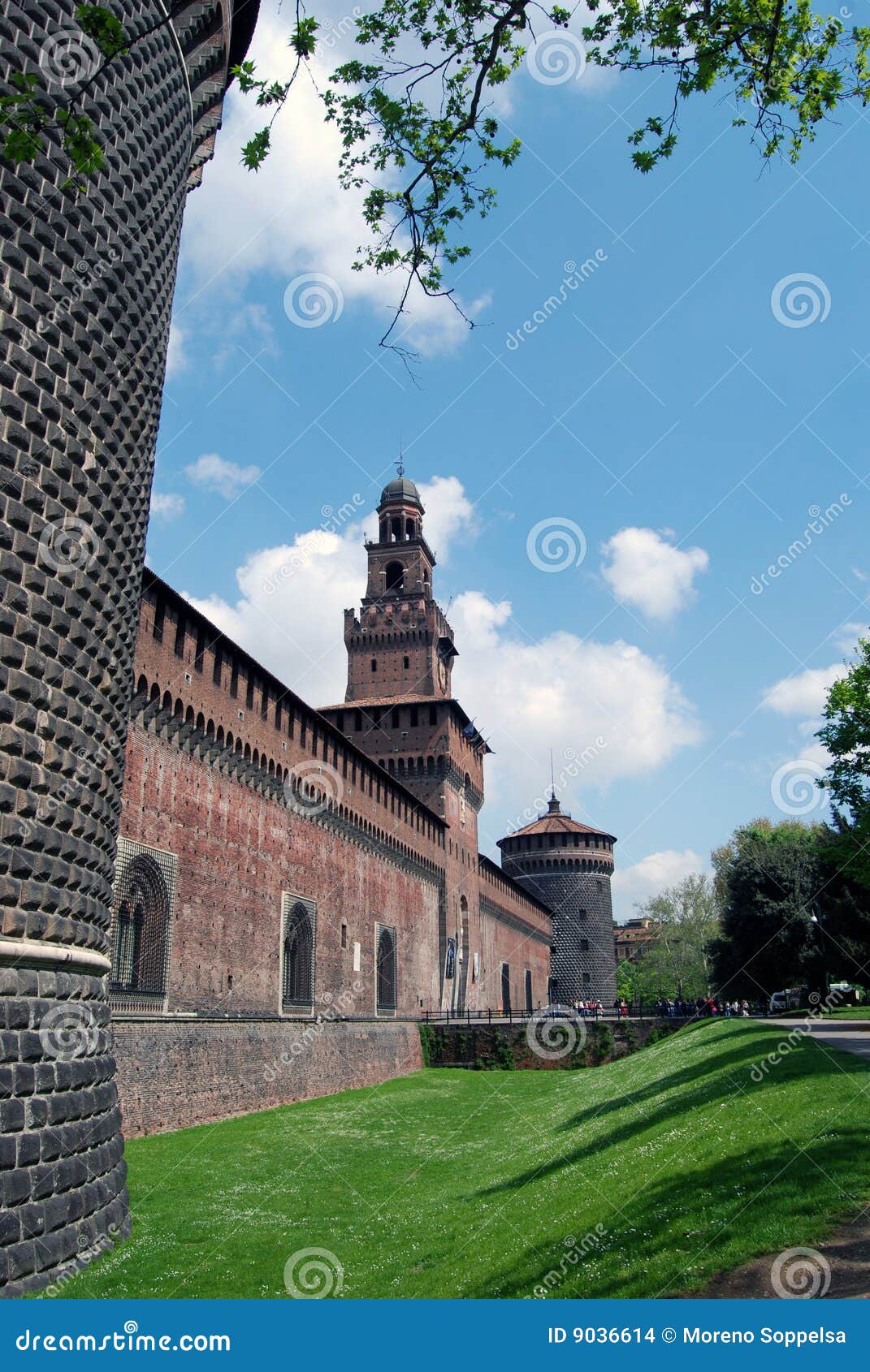 Milan - Castello Sforzesco, Sforza Castle Stock Photo - Image of ...