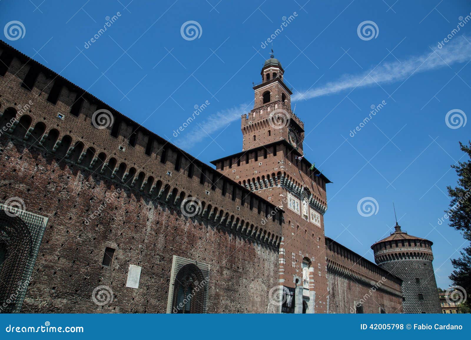 Milan castle stock photo. Image of walls, architecture - 42005798