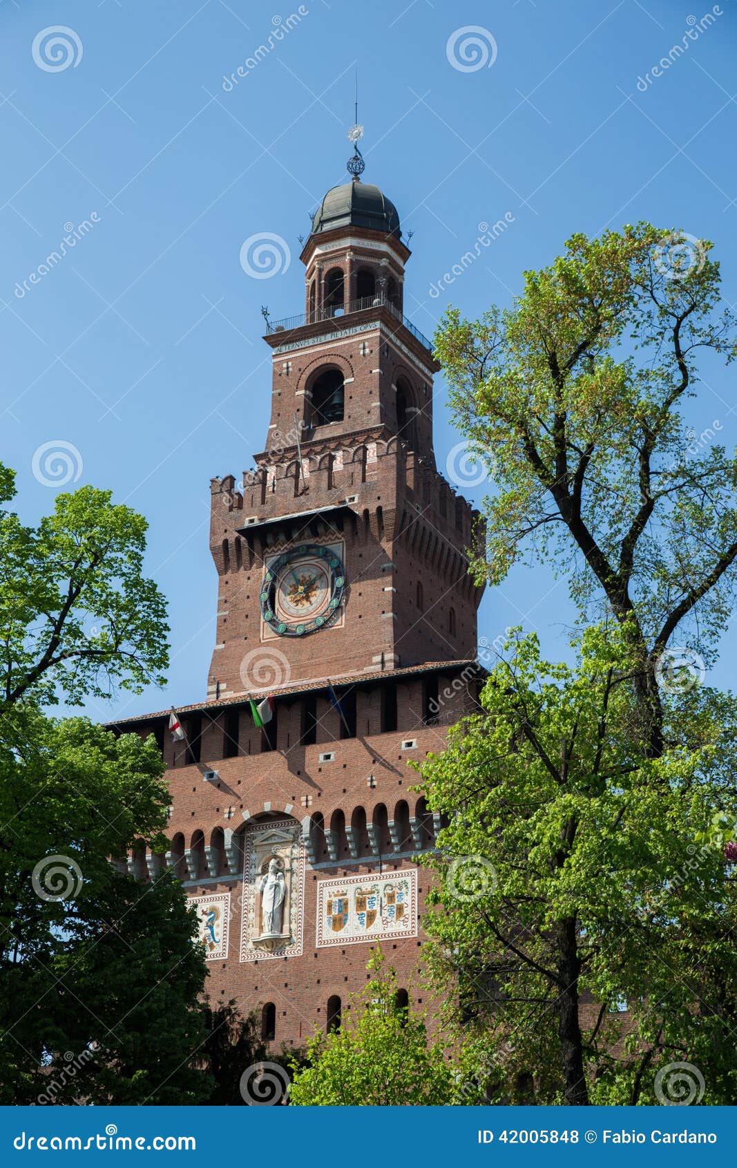 Milan castle stock photo. Image of monuments, tower, italy - 42005848