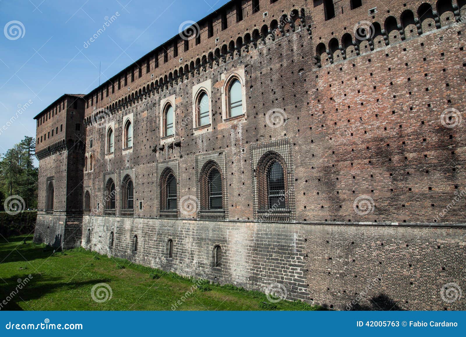 Milan castle stock image. Image of castle, sforza, fortress - 42005763